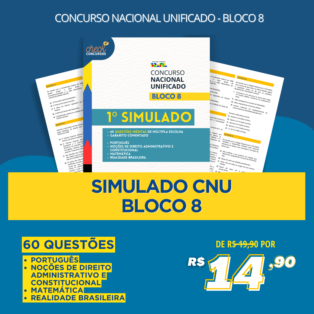 Check Concursos - Simulados CNU - Blocos 7 e 8
