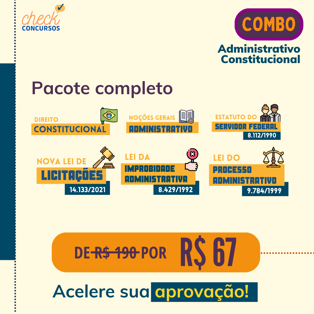 Check Concursos - Super Combo Direito Administrativo